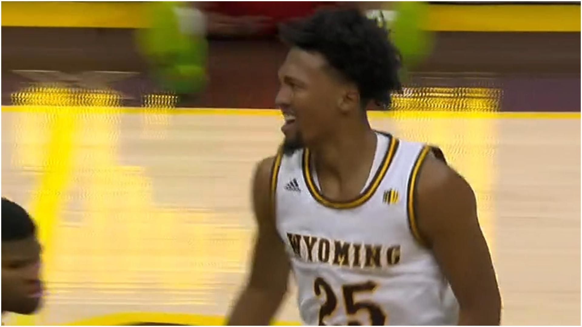 Wyoming's Jeremiah Oden flushes the reverse dunk - ESPN Video