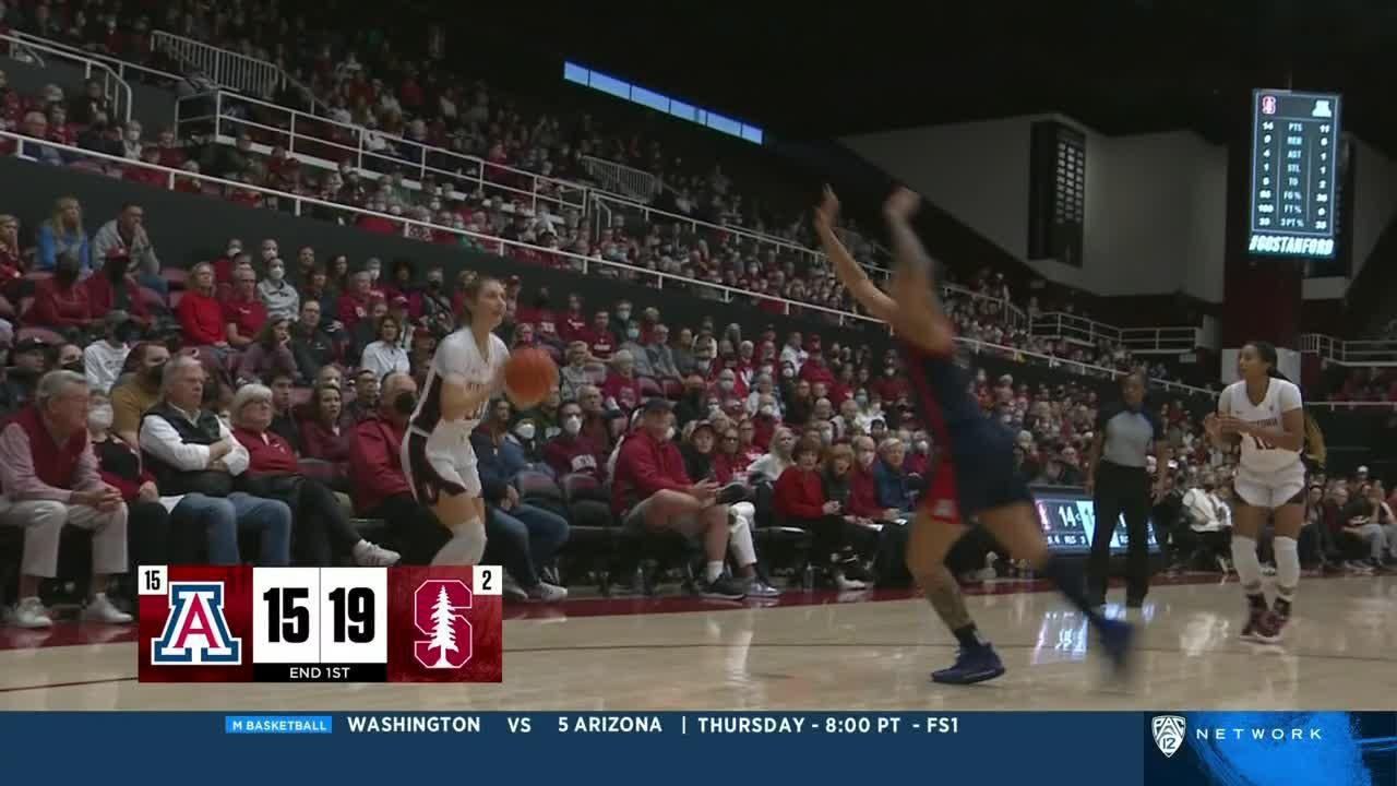 Stanford's Haley Jones connects with Hannah Jump for three - ESPN Video