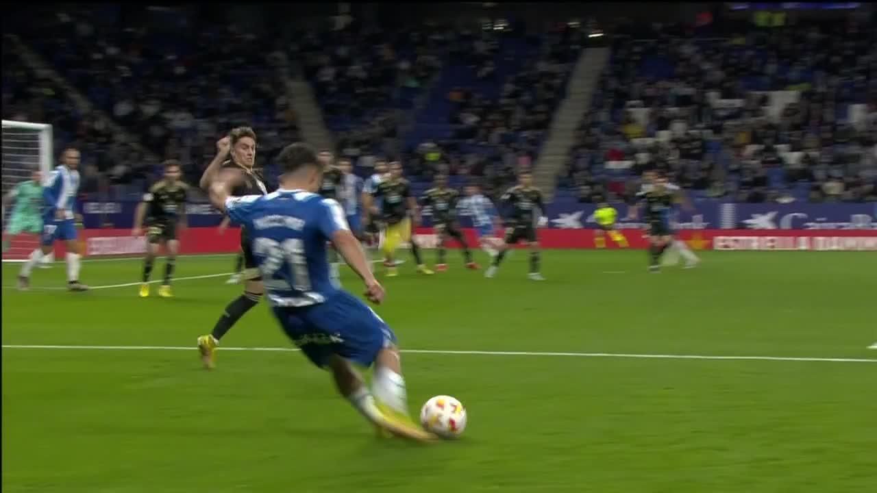 Javier Puado's header levels the score for Espanyol - ESPN Video