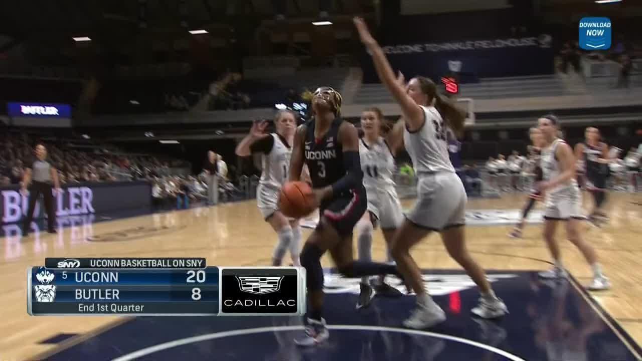 Aaliyah Edwards grabs offensive rebound for a tough UConn bucket - ESPN ...