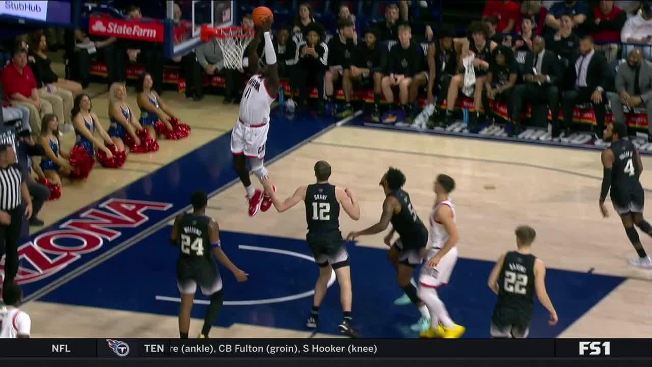 Oumar Ballo throws down alley-oop for Arizona - ESPN Video