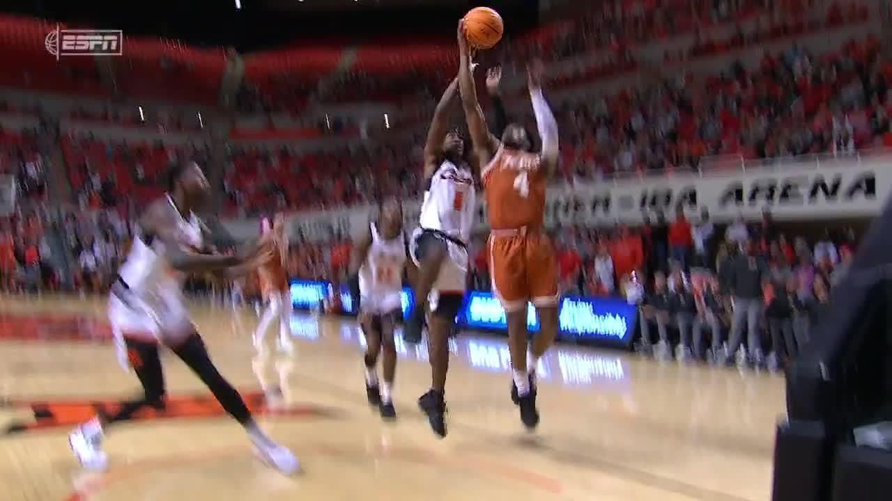 Caleb Asberry elevates for the bigtime block - ESPN Video
