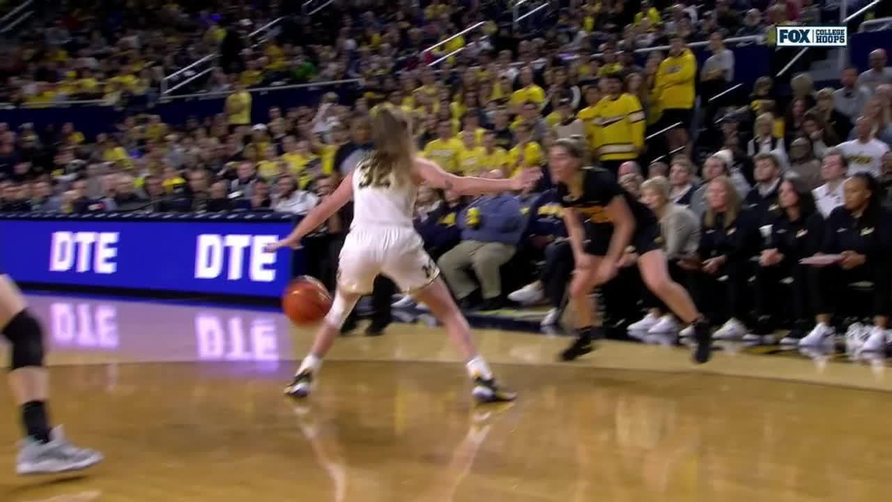 Kate Martin does a between-the-legs give-and-go for a layup - ESPN Video