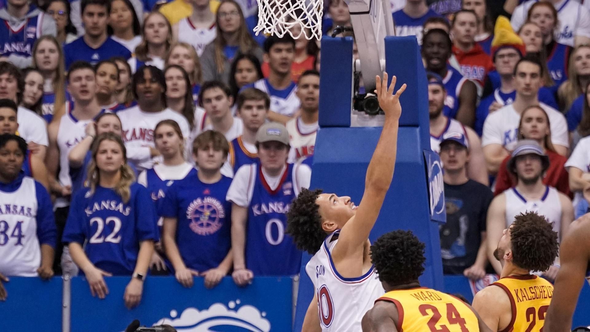 Jalen Wilson finishes off an acrobatic and-1 for Kansas - ESPN Video