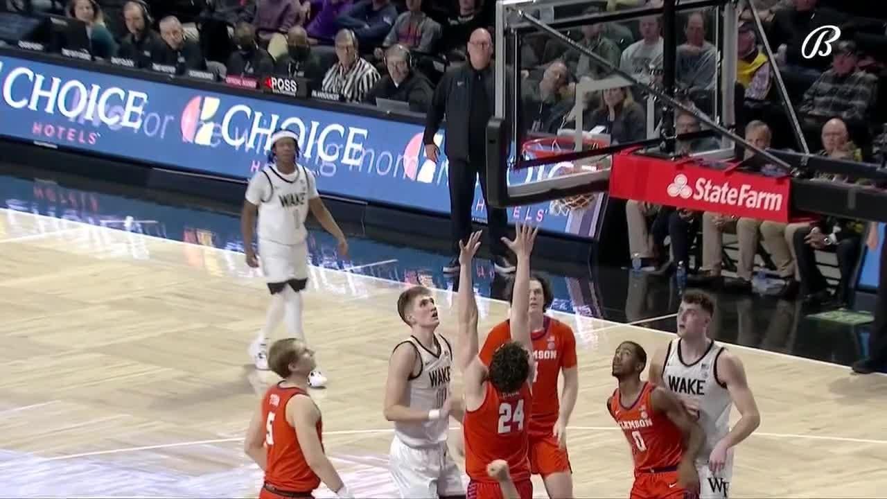 Andrew Carr gets the lay-in to fall vs. Clemson Tigers - ESPN Video