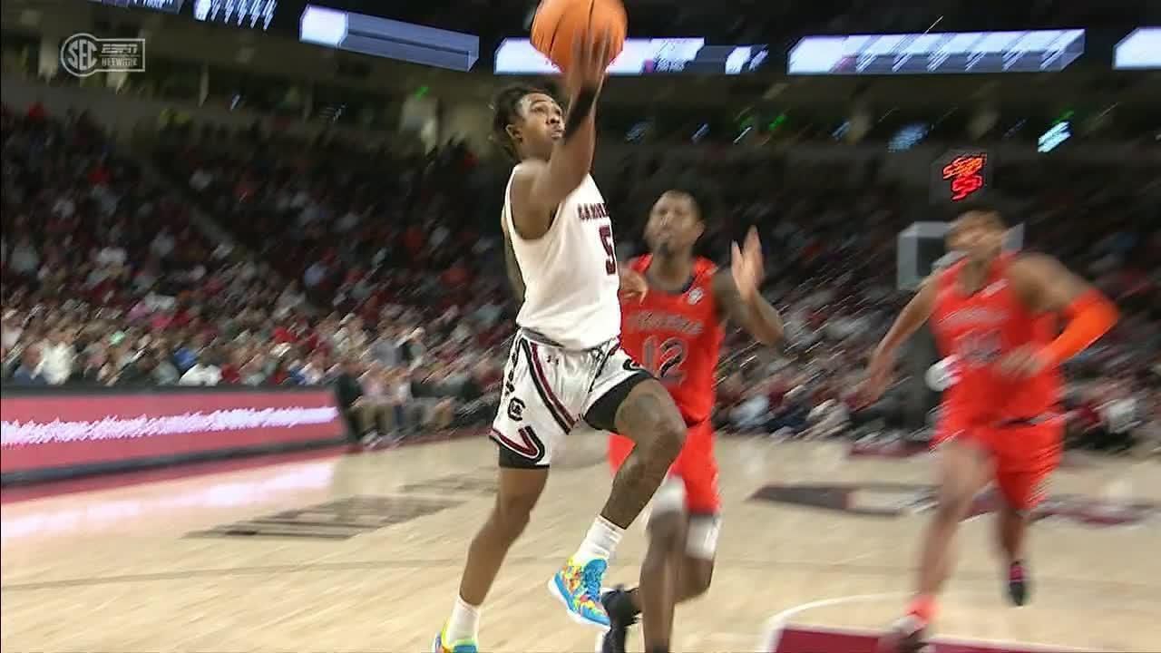 Meechie Johnson Jr. gets the lay-in to fall vs. Auburn Tigers - ESPN Video