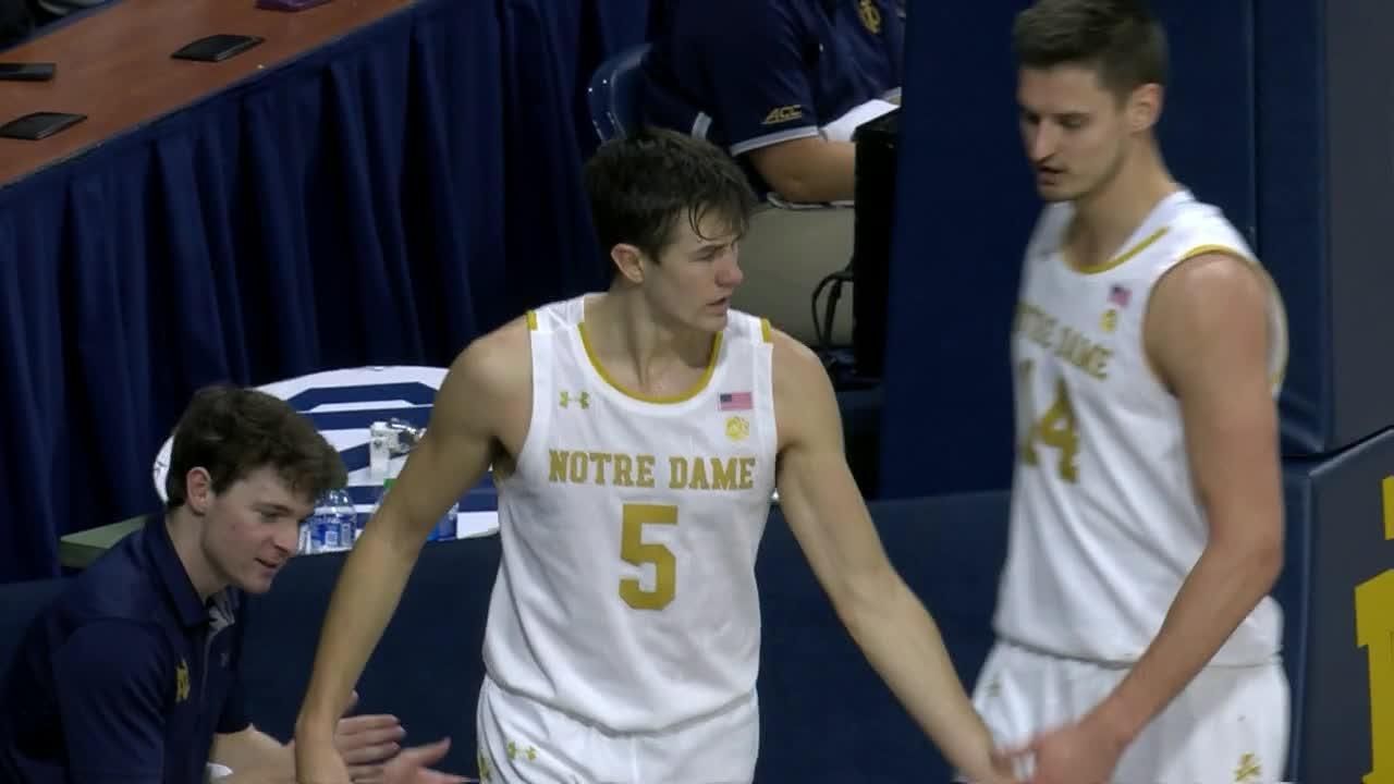 Notre Dame's Cormac Ryan finishes the and-1 - ESPN Video