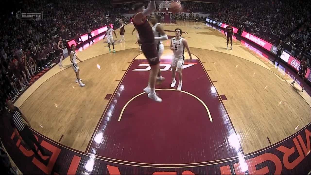 Grant Basile throws down the hammer for Virginia Tech - ESPN Video