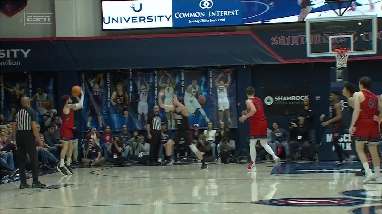 Logan Johnson's 3 has Saint Mary's fans in a frenzy - ESPN