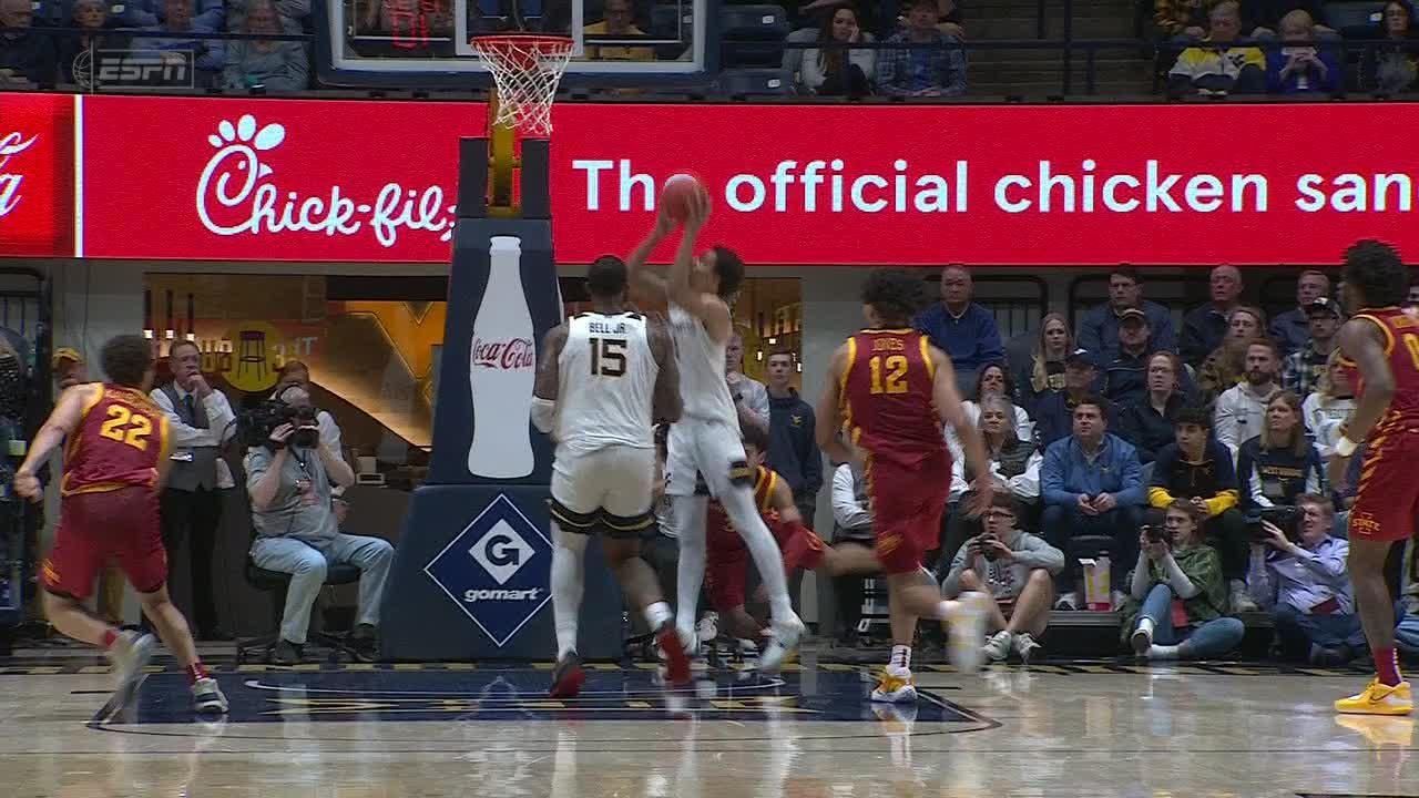 Emmitt Matthews Jr. gets the lay-in to fall vs. Iowa State Cyclones ...