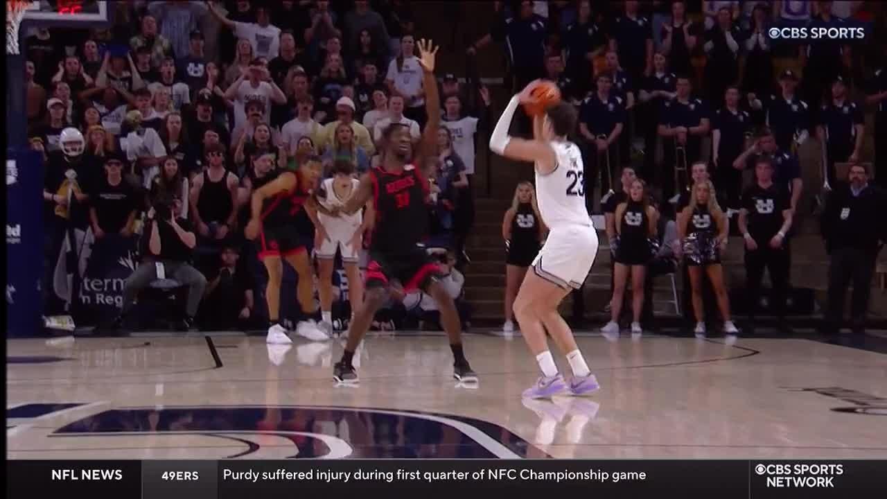 Utah State's Taylor Funk drains 3 from way downtown - ESPN Video