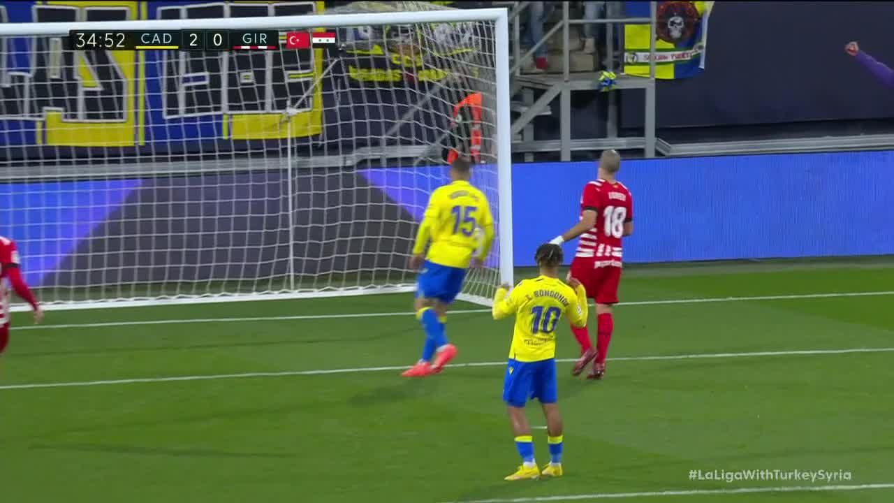 Sergi Guardiola goal 34th minute Cadiz 2-0 Girona - ESPN Video