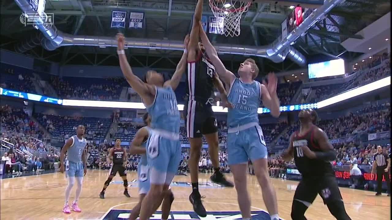 Gianni Thompson elevates for slam dunk vs. Rhode Island Rams - ESPN Video