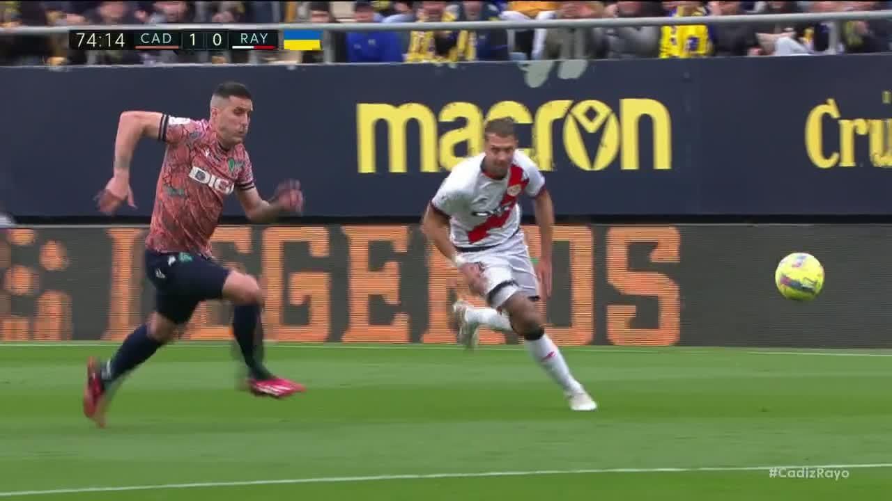 Sergi Guardiola goal 74th minute Cadiz 1-0 Rayo Vallecano - ESPN Video