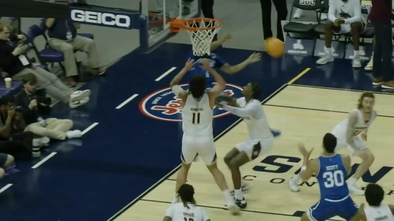 Kaleb Scott rocks the rim with powerful flush - ESPN Video