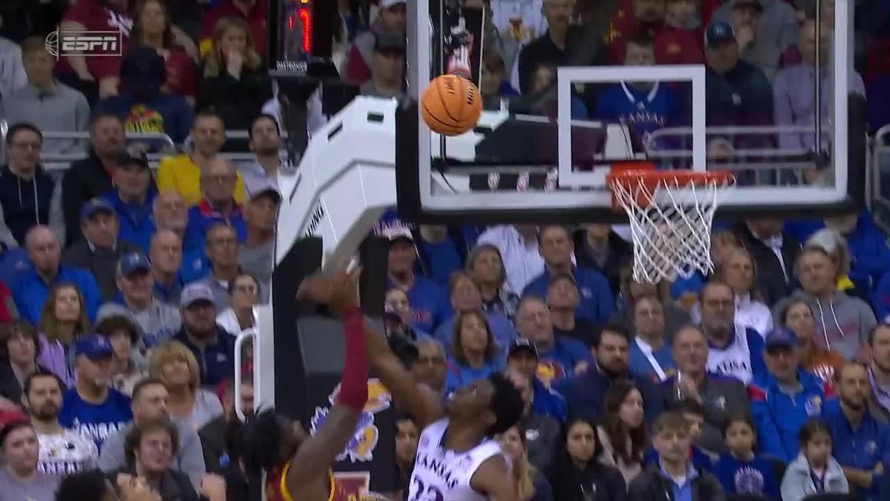 Tre King gets the lay-in to fall vs. Kansas Jayhawks - ESPN Video