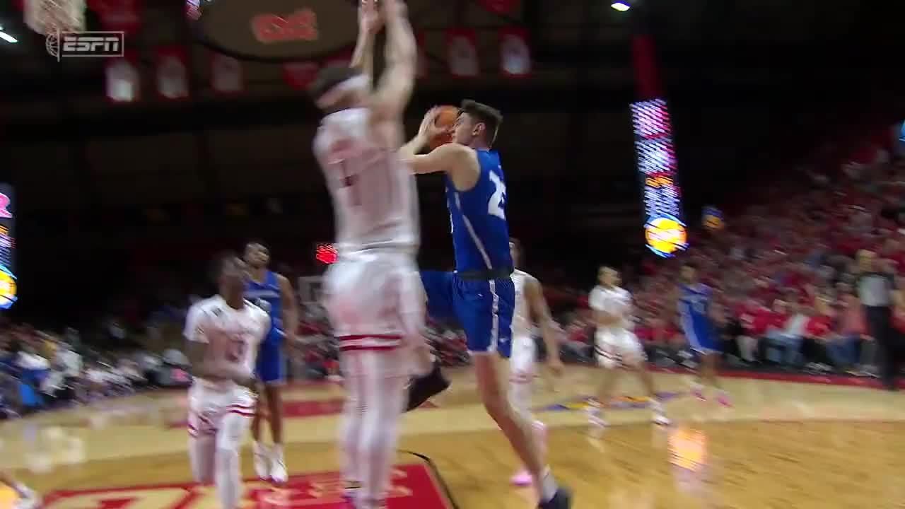 German Plotnikov gets the layup to fall vs. Rutgers Scarlet Knights ...