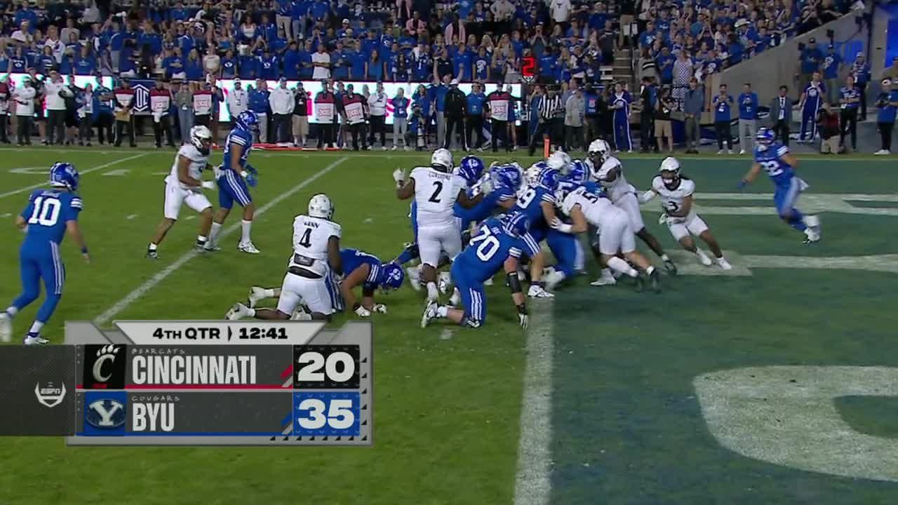 L.J. Martin takes the ball himself for BYU TD - ESPN Video