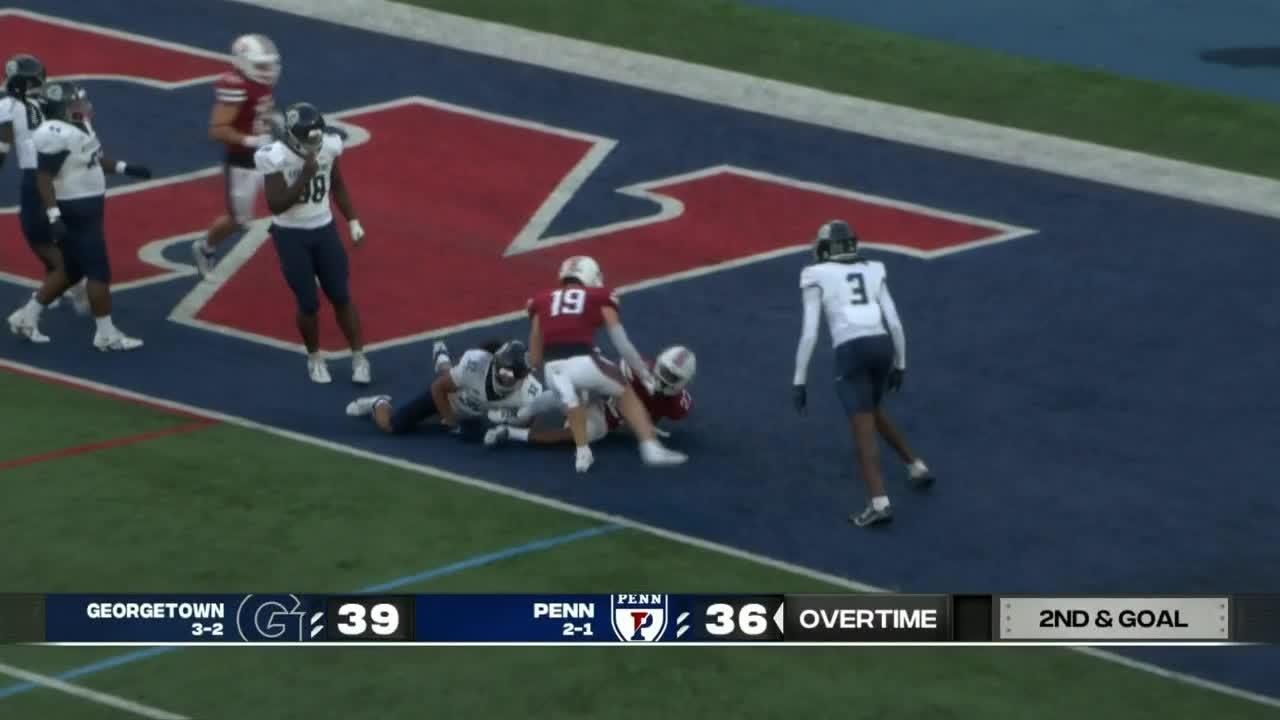 Touchdown! Malachi Hosley scores vs. Georgetown Hoyas - ESPN Video