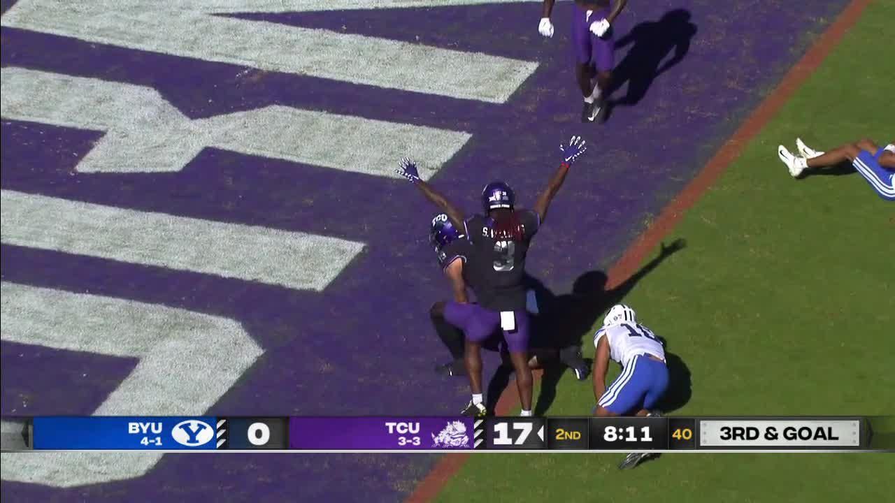 QB Josh Hoover completes TD pass to TE Jared Wiley - ESPN Video