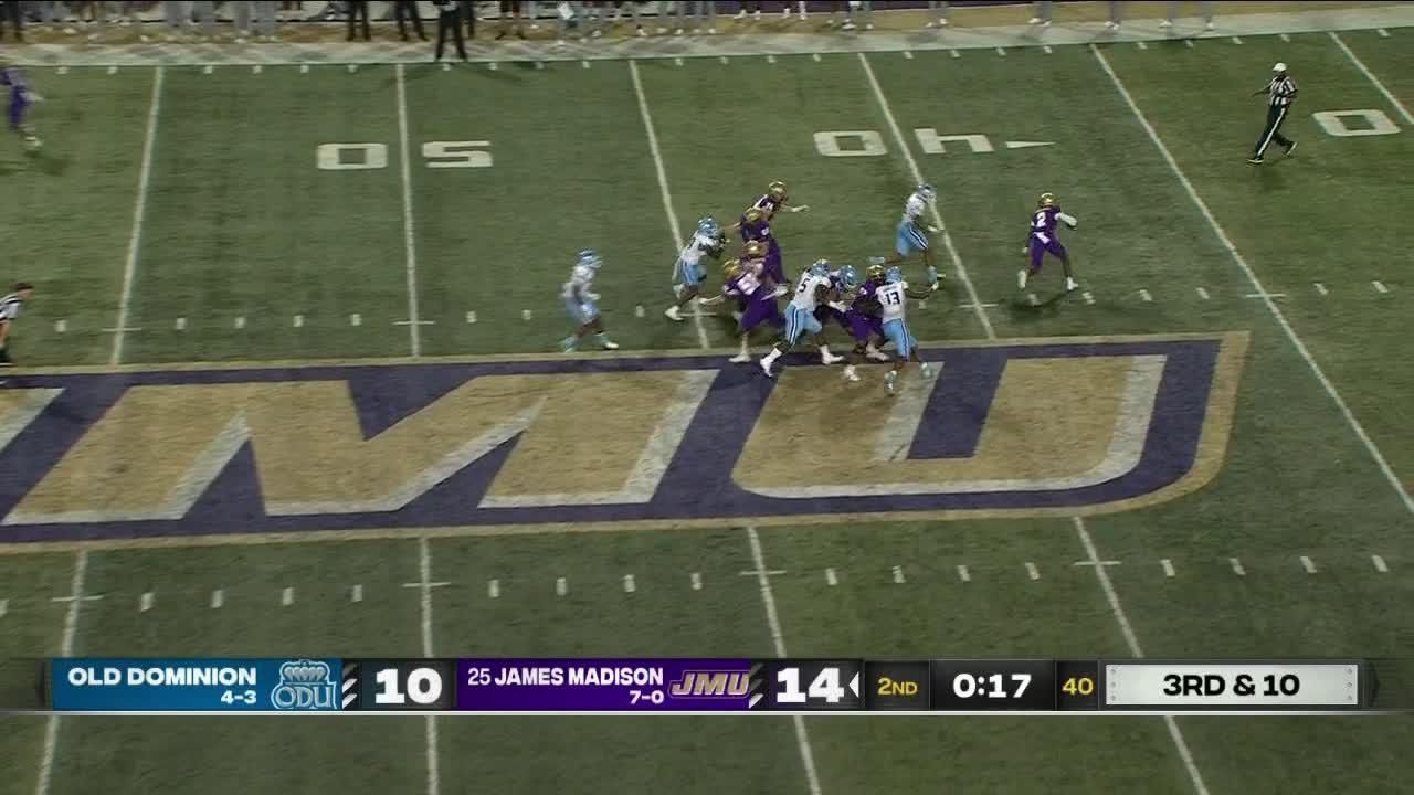 Markus Knight gets the interception vs. James Madison - ESPN Video
