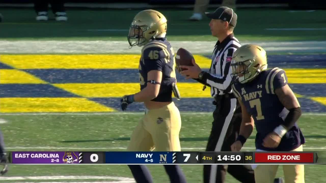 Alex Tecza powers past defense for 13-yard rush - ESPN Video