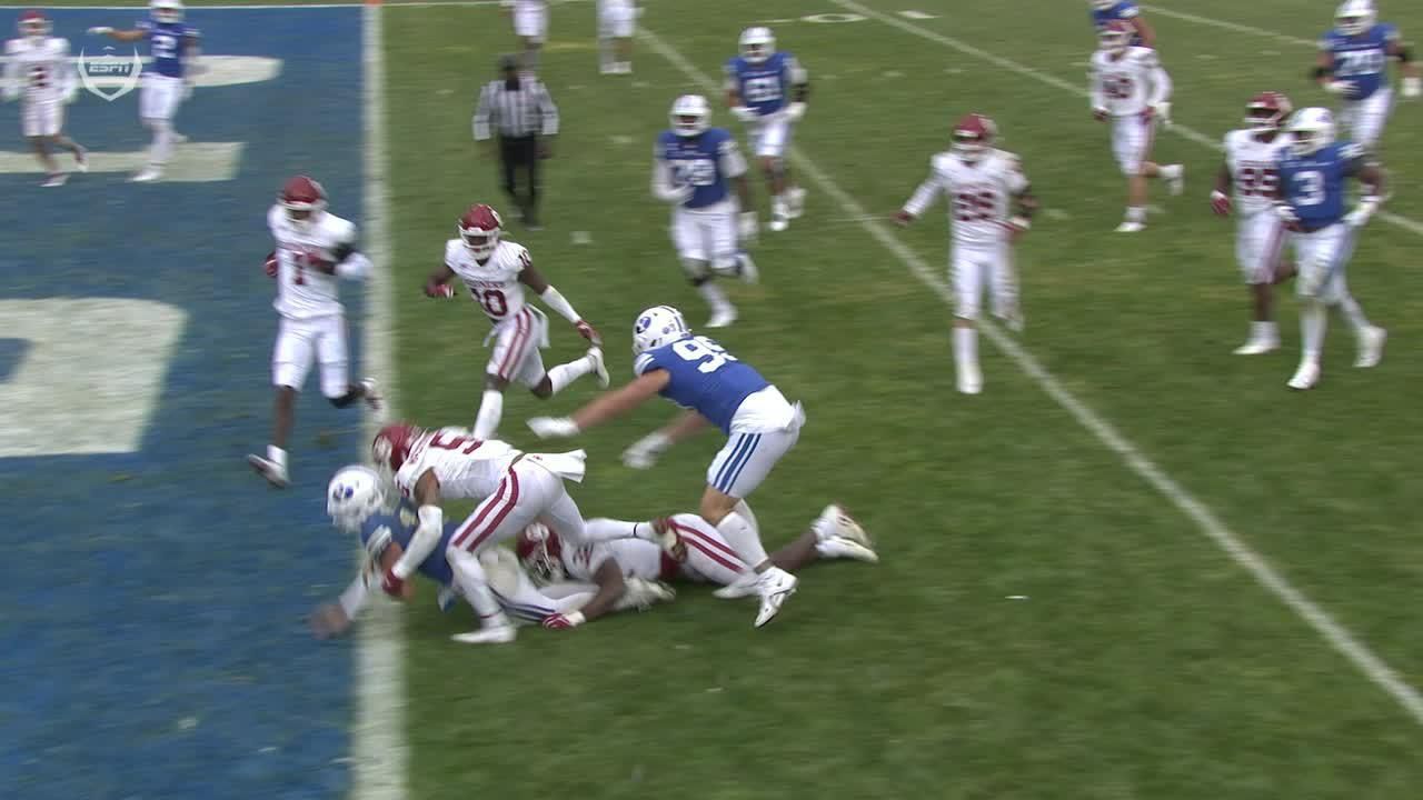 Jake Retzlaff stretches out for a BYU TD - ESPN Video