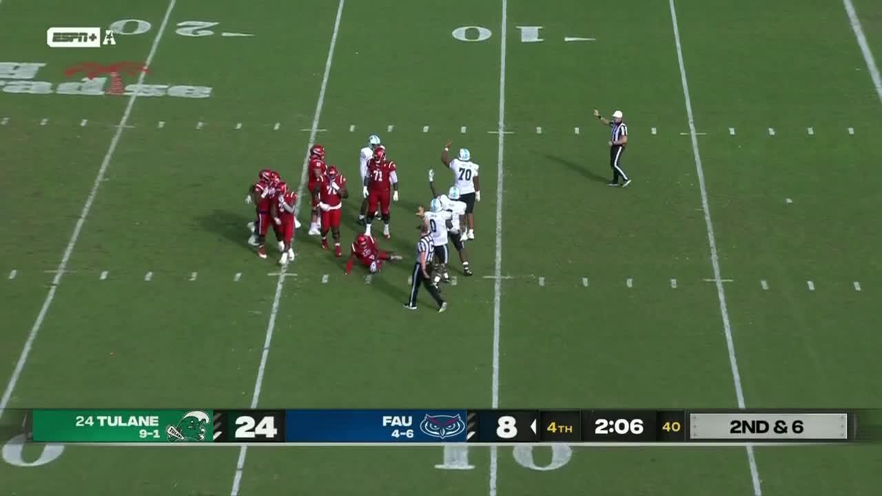 Darius Hodges makes timely sack vs. Florida Atlantic - ESPN Video