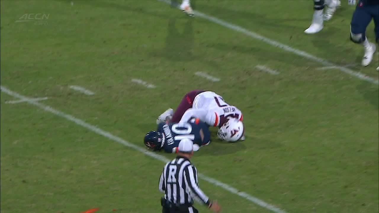 Cole Nelson makes timely sack vs. Virginia - ESPN Video