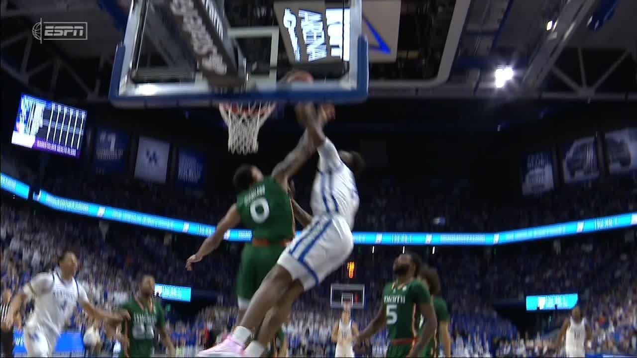 Matthew Cleveland denies dunk with huge swat vs. Kentucky - ESPN Video