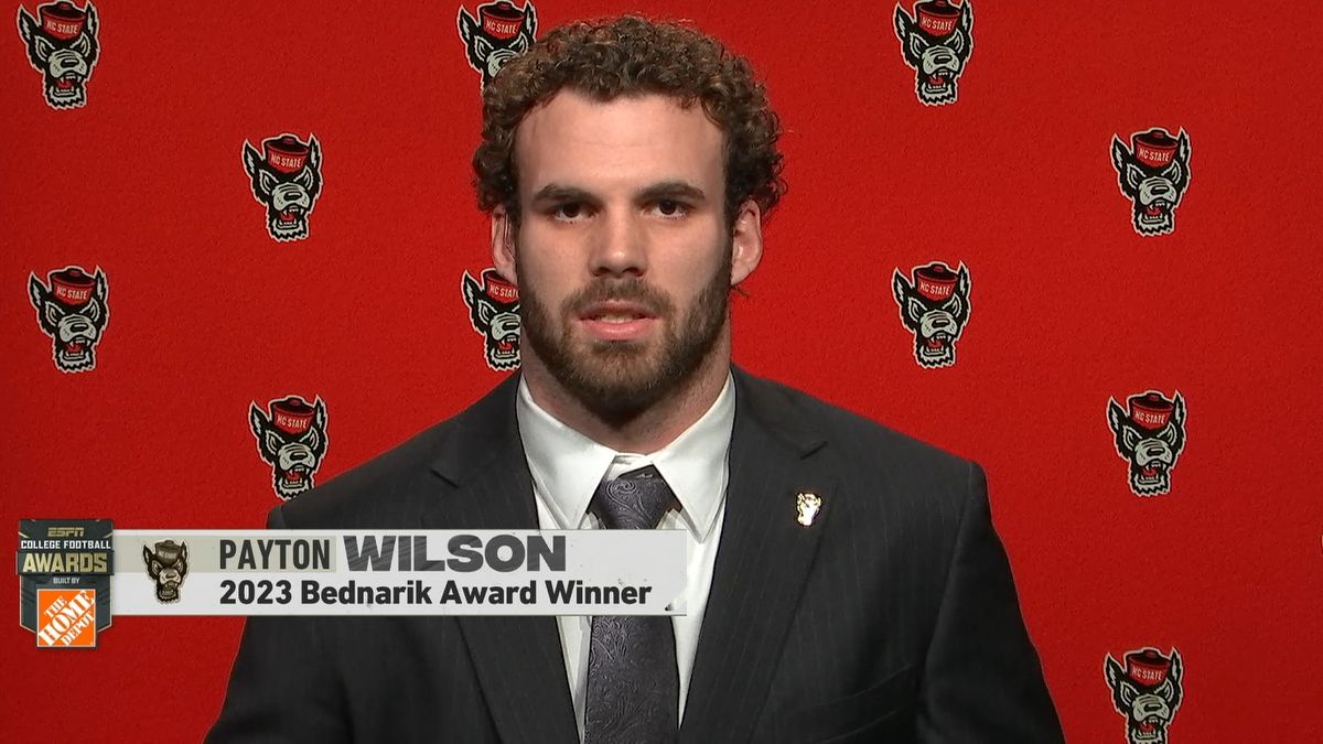 NC State's Payton Wilson wins the Chuck Bednarik Award - ESPN Video