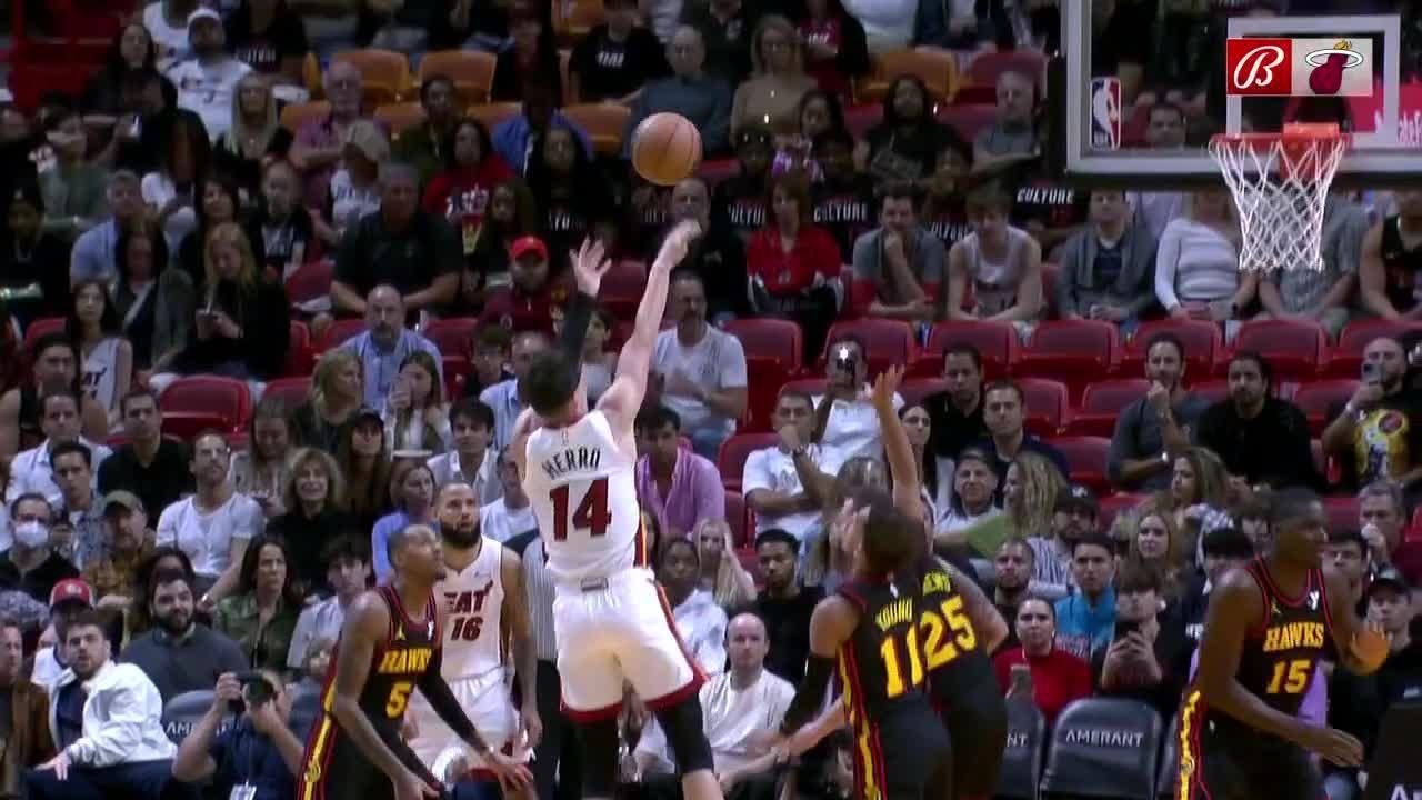 Heat open game on 9-0 run vs. Hawks - ESPN Video
