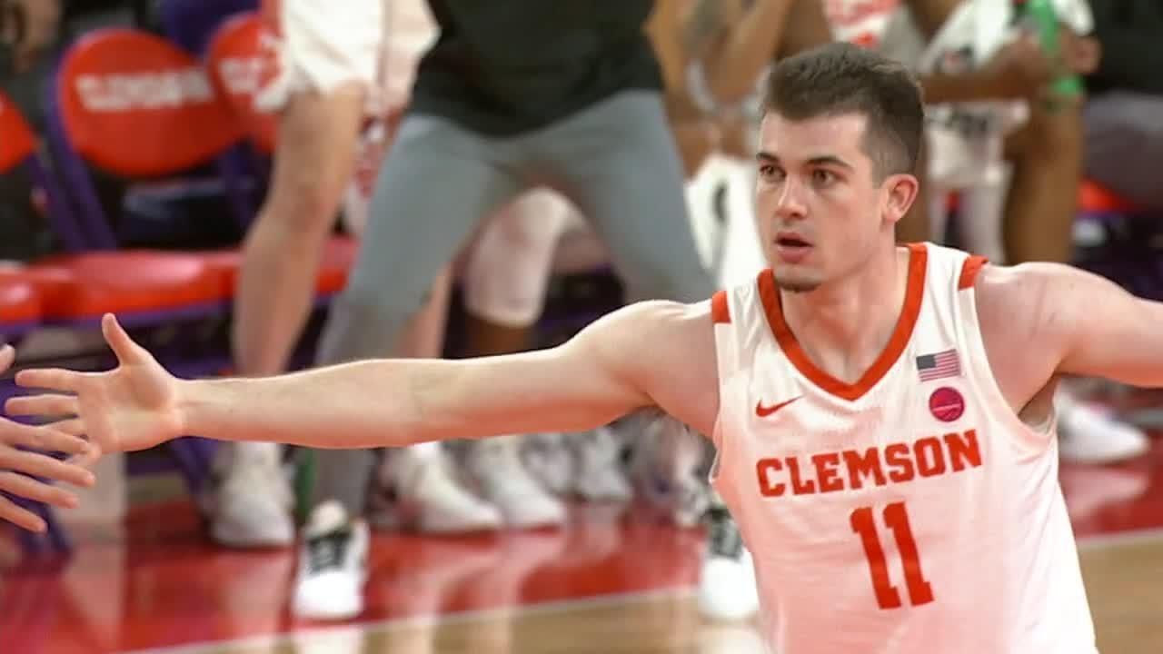 Joseph Girard III buries a 3 for Clemson - ESPN Video
