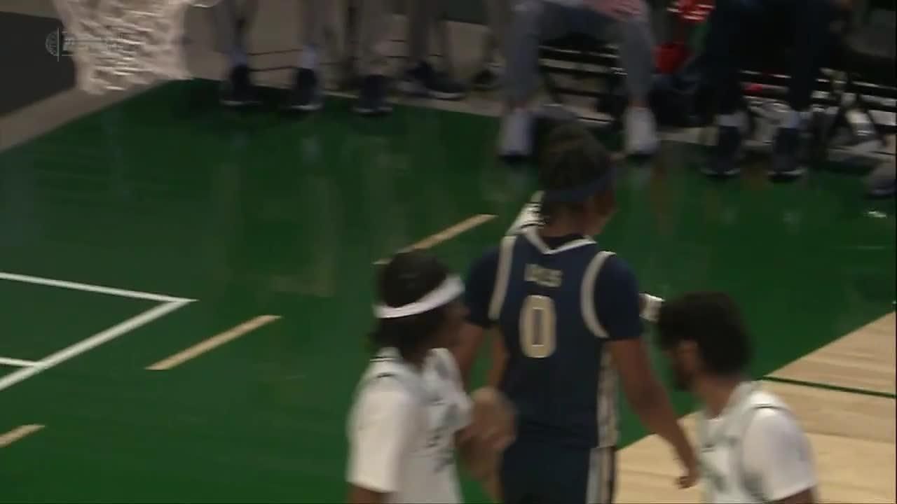 Tyson Acuff with the massive block at the rim - ESPN Video