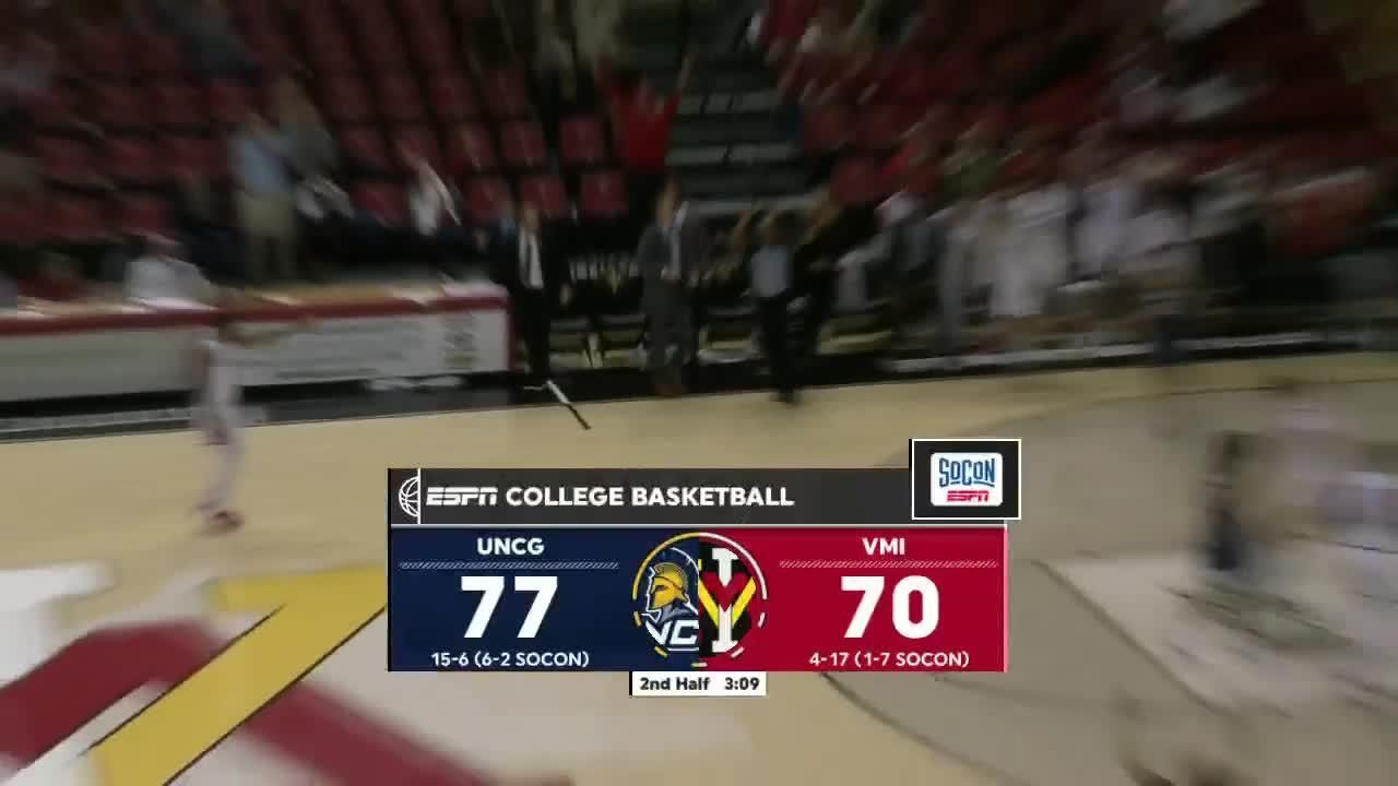 Brennan Watkins buries trey against UNC Greensboro Spartans - ESPN Video