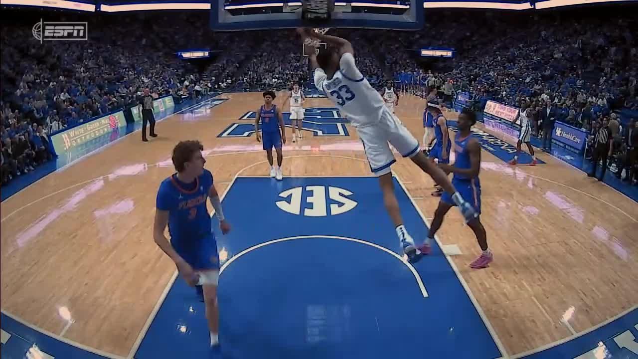 Ugonna Onyenso gets up for the nice jam for Kentucky - ESPN Video