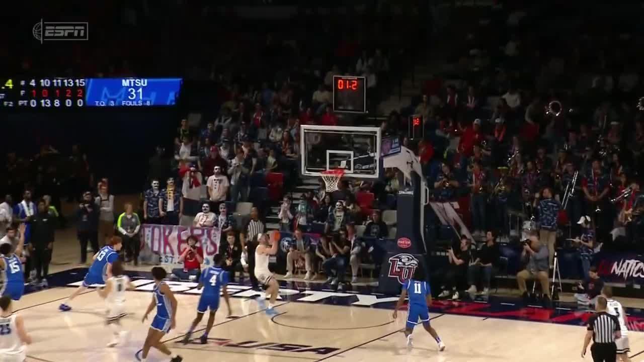 Brody Peebles drills basket vs. Middle Tennessee Blue Raiders - ESPN Video