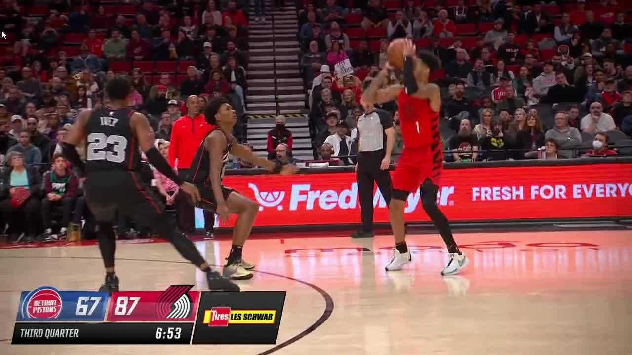 Anfernee Simons knocks down a 3-pointer for Portland - ESPN Video