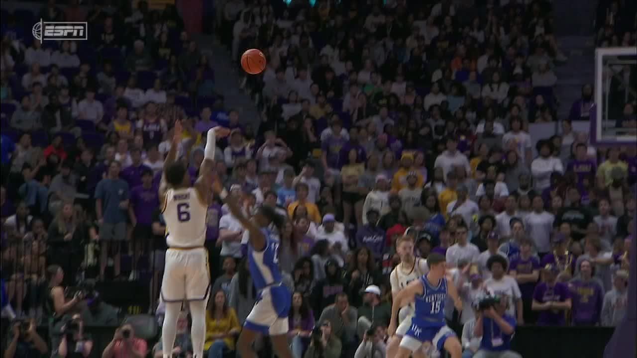 Jordan Wright splashes a 3 for LSU - ESPN Video