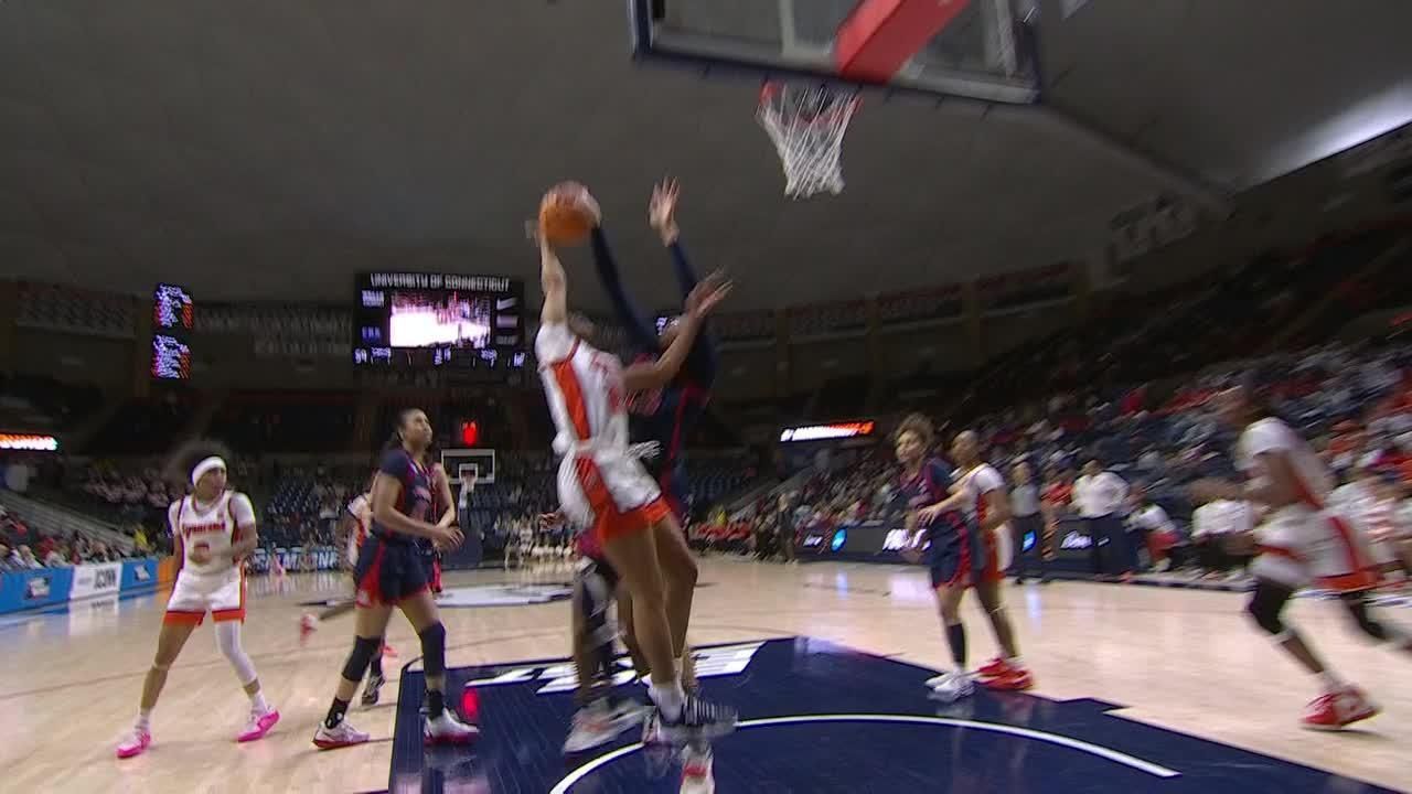 Breya Cunningham sends the shot away - ESPN Video