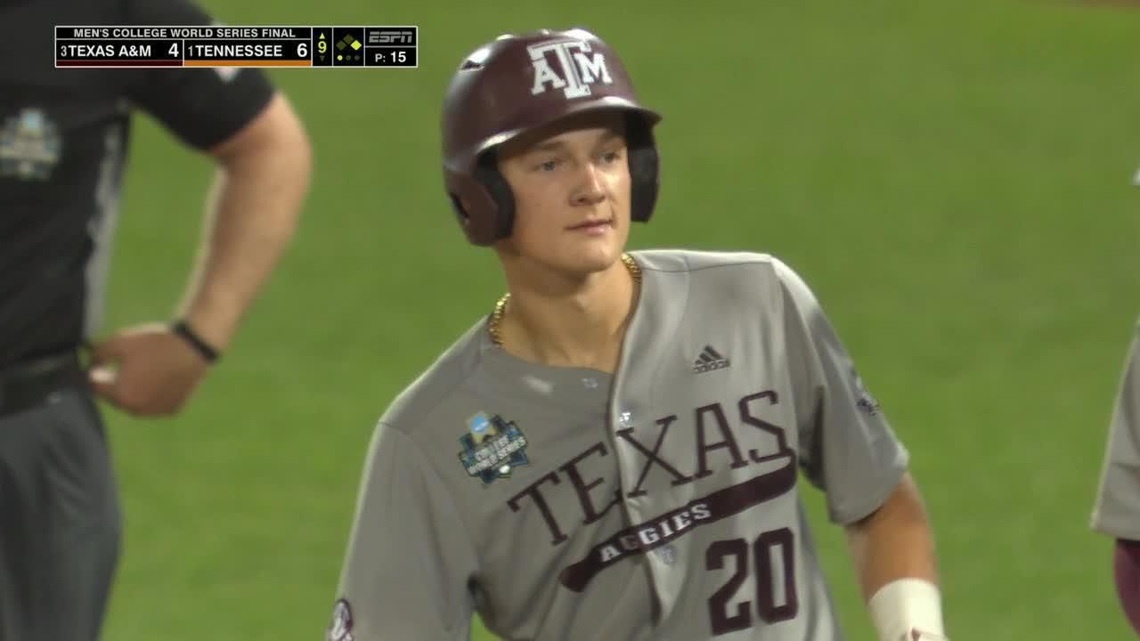 Jackson Appel hits late RBI single for Texas A&M - ESPN Video
