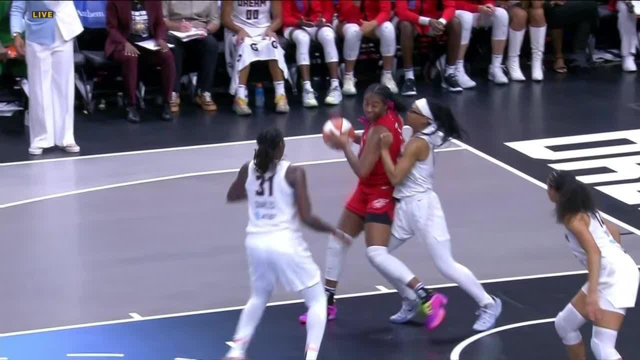 Aliyah Boston assessed a flagrant foul after elbowing Allisha Gray in ...