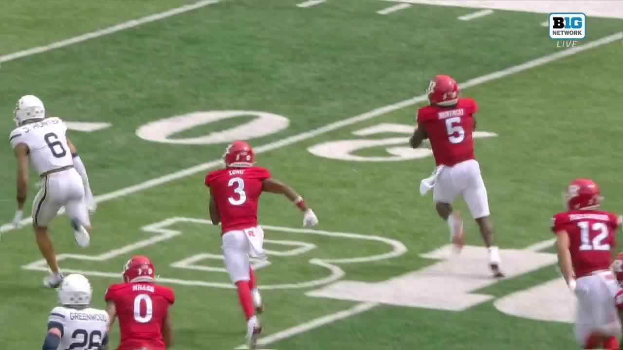 Kyle Monangai rips off 46-yard run, then scores first TD for Rutgers - ESPN Video