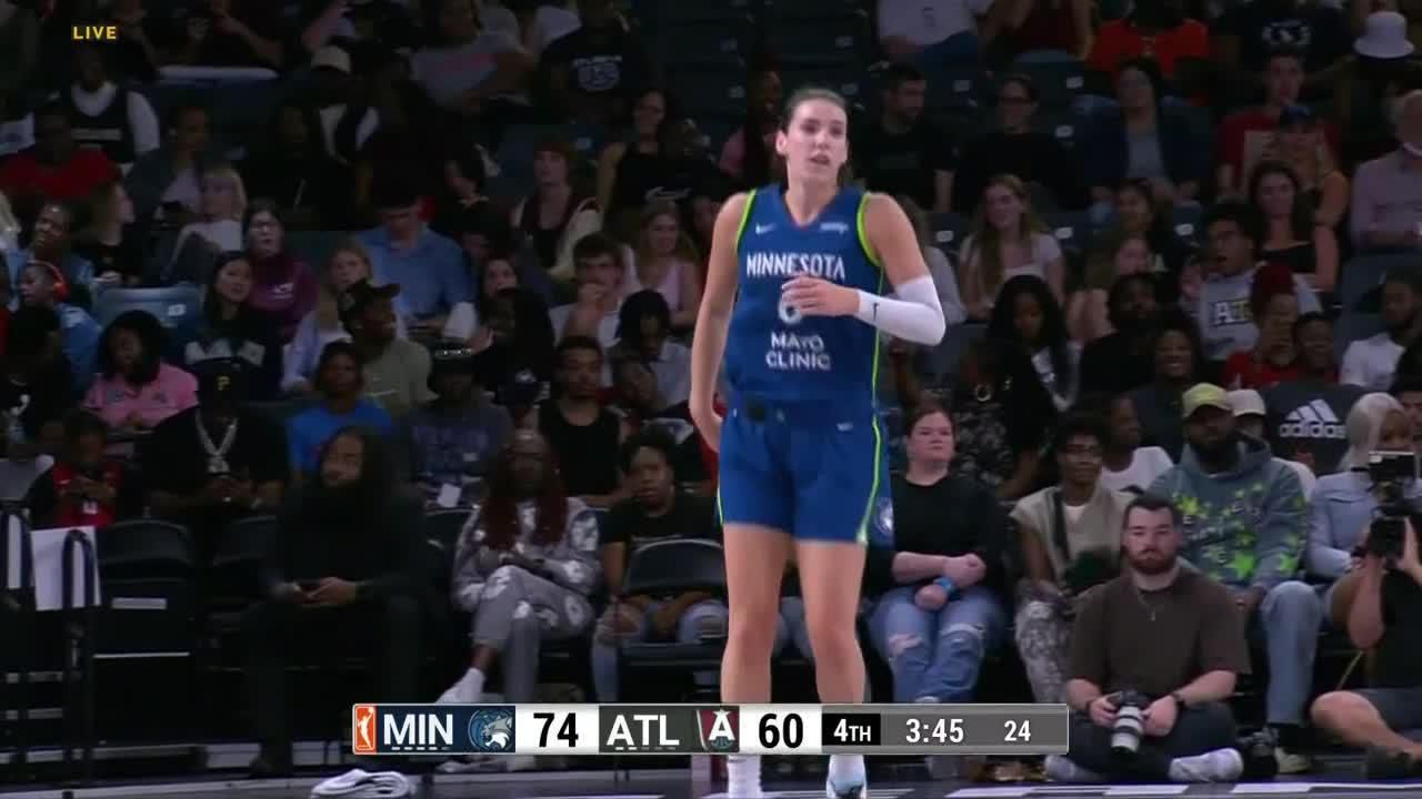 Bridget Carleton beats shot clock with big 3 for the Lynx - ESPN Video