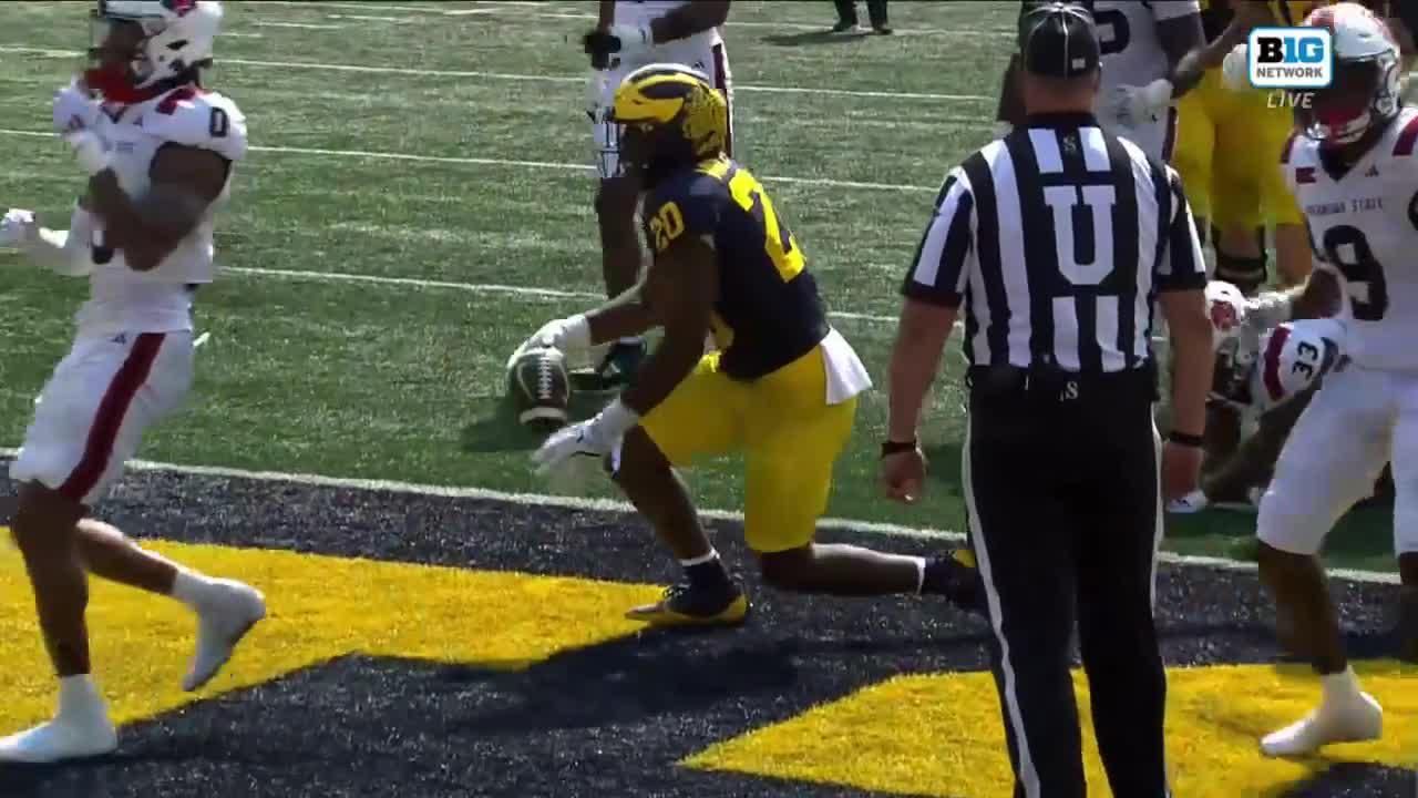 Kalel Mullings scores his 2nd TD of the game for Michigan - ESPN Video