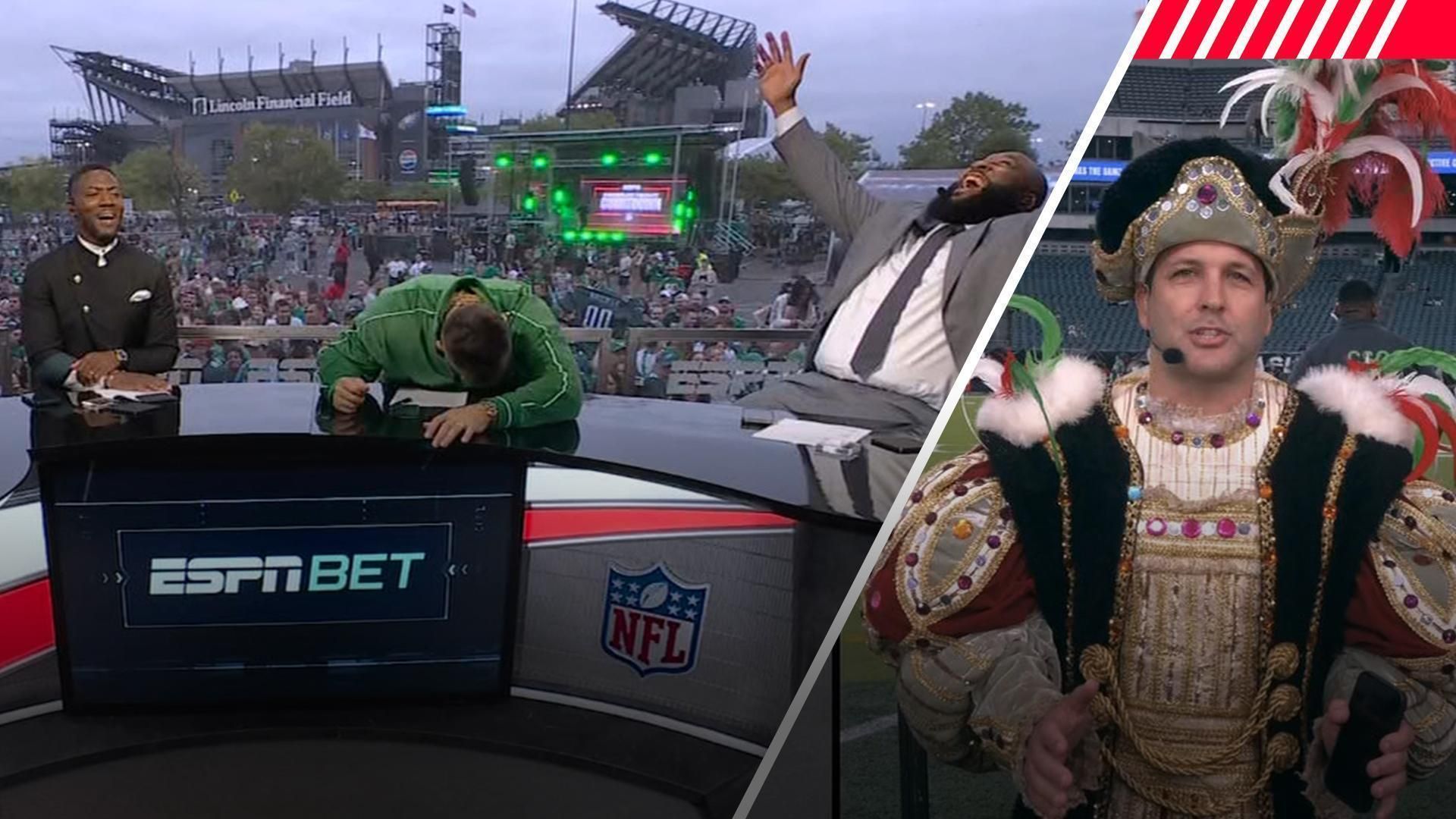'Monday Night Countdown' crew cannot handle Schefter's costume - ESPN Video