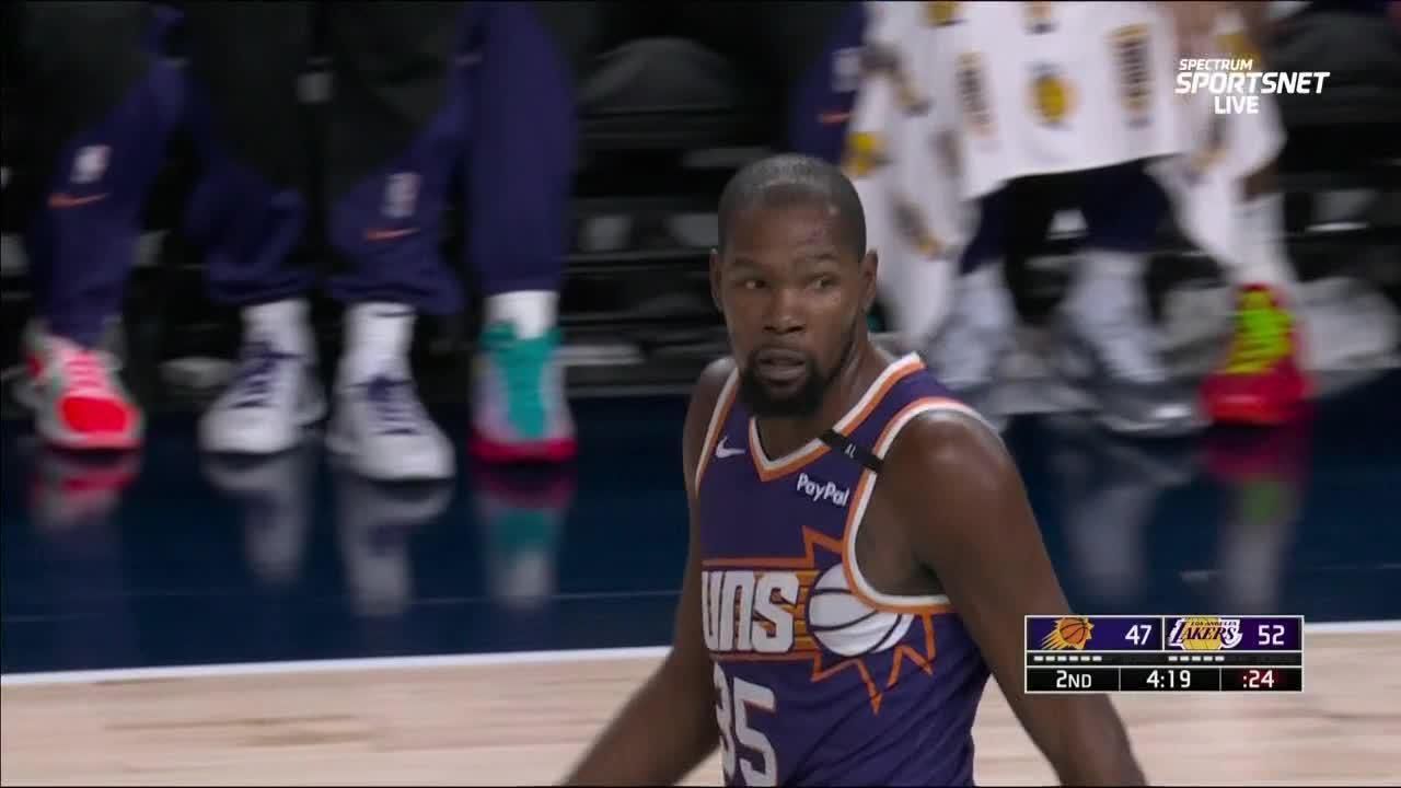 KD glides in for a transition slam - ESPN Video