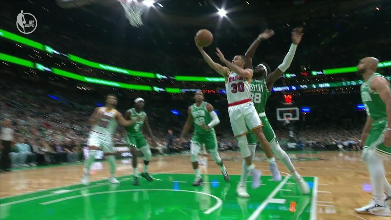 Steph Curry weaves through traffic for tough and-1 score - ESPN Video