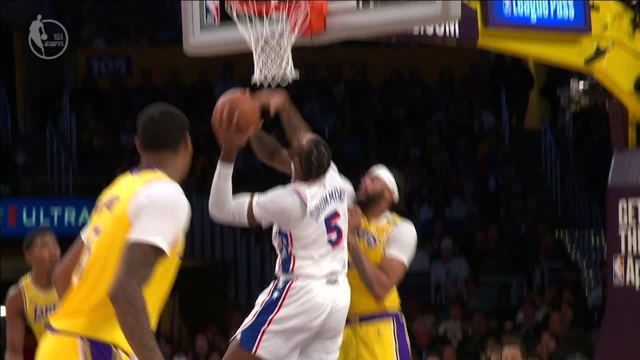 Andre Drummond muscles in the Sixers and-1 - ESPN Video