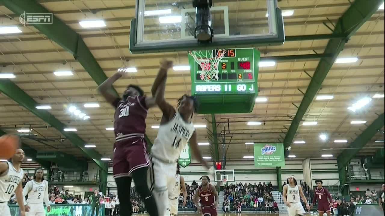 Wesley Robinson with the massive stuff at the rim - ESPN Video
